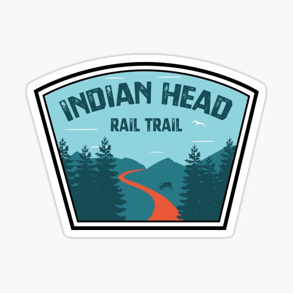 "Indian Head Rail Trail" Sticker for Sale by esskay | Redbubble