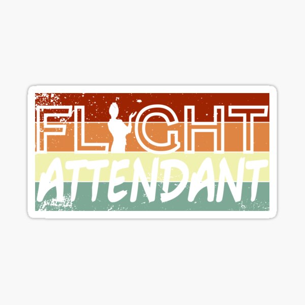 "Flight Attendant Vintage Stewardess Air Hostess" Sticker by ...