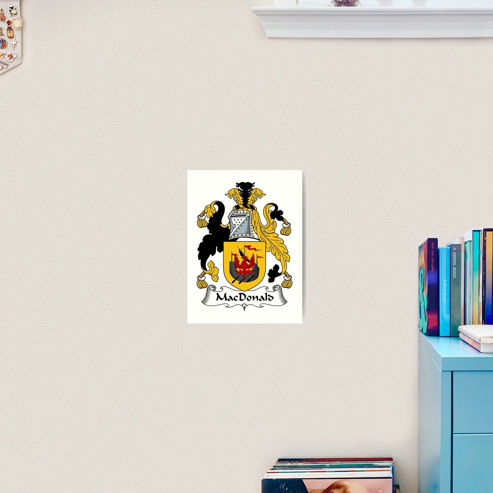"MacDonald Coat of Arms / MacDonald Family Crest" Art Print by ...