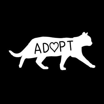 "Adopt Cats" Sticker for Sale by designeclipse | Redbubble