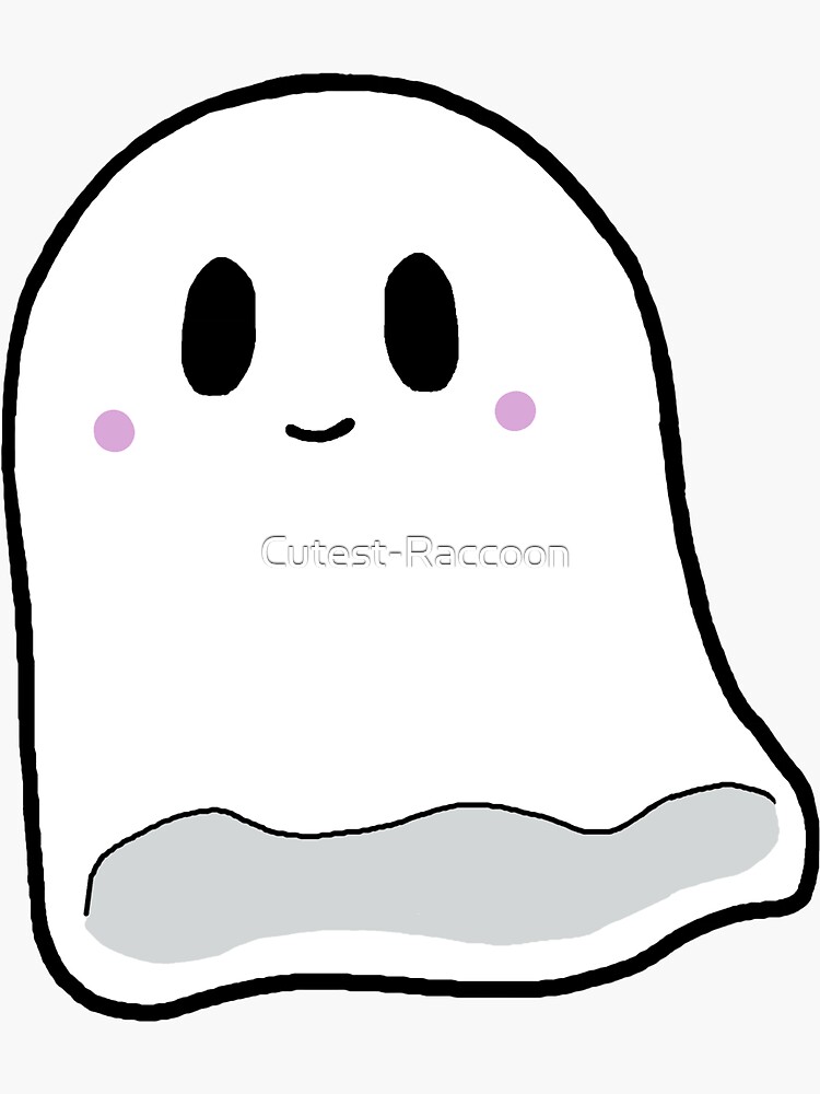 "Ghostie" Sticker for Sale by Cutest-Raccoon | Redbubble