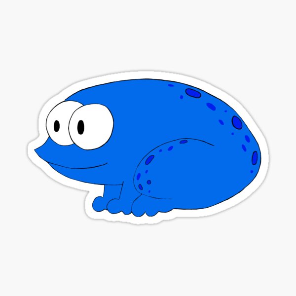 "Blue frog" Sticker for Sale by Cutest-Raccoon | Redbubble