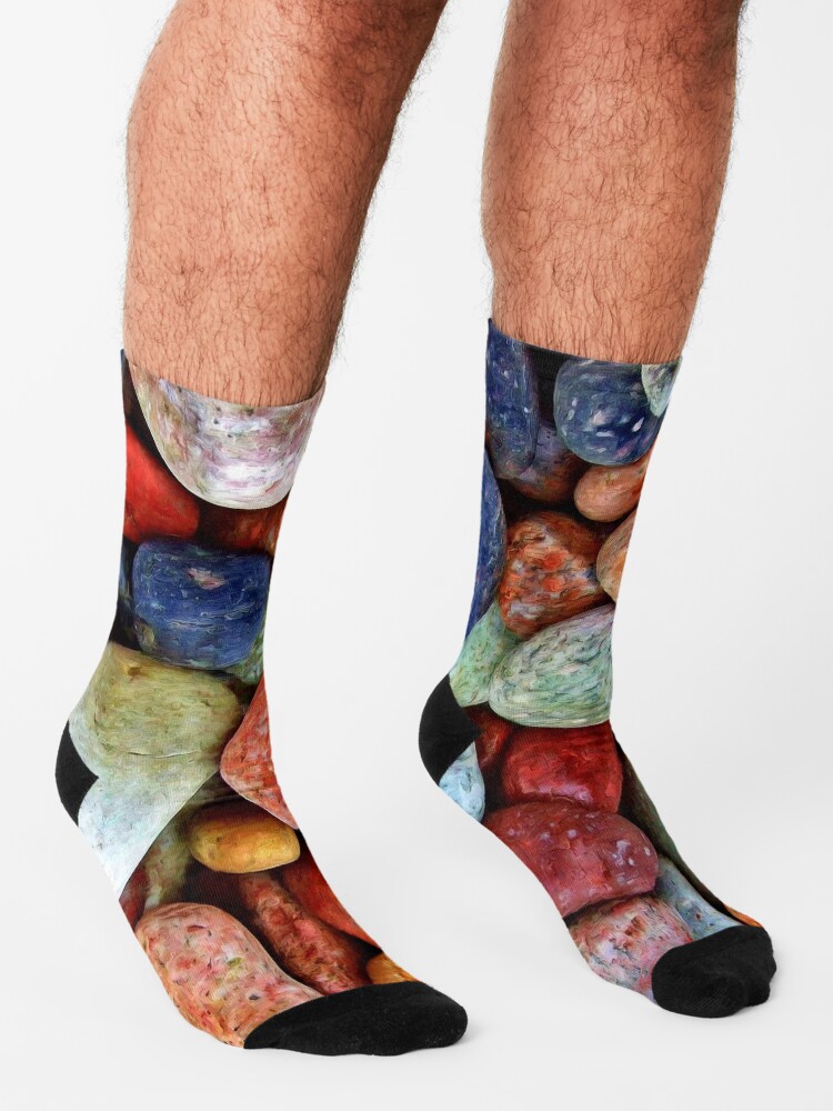 "Sea stones. Beach pebble design." Socks for Sale by Good-days | Redbubble