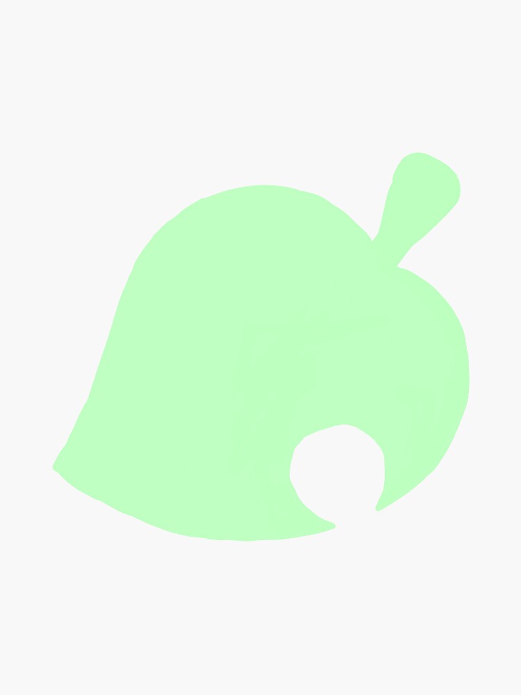 "mint green animal crossing leaf" Sticker by Multiminjae | Redbubble