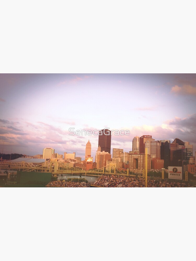 "Pastel Pink Pittsburgh Skyline" Sticker for Sale by SenecaGrace ...