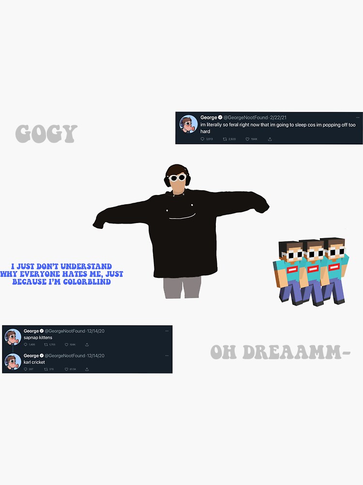 "georgenotfound pack " Sticker for Sale by markanastasio | Redbubble