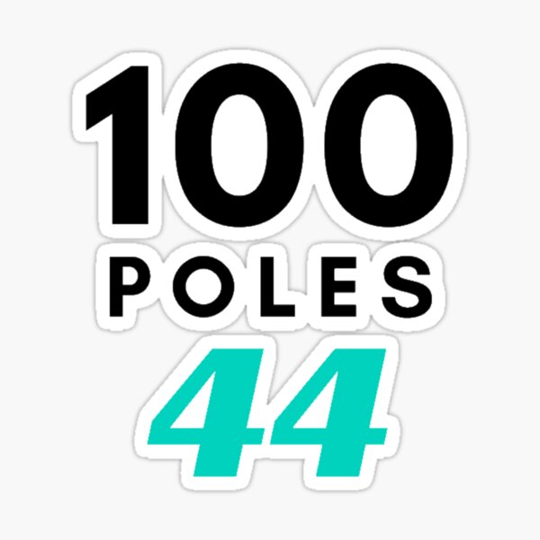 "Lewis Hamilton 100 Pole Positions 44 Design" Sticker for Sale by ...