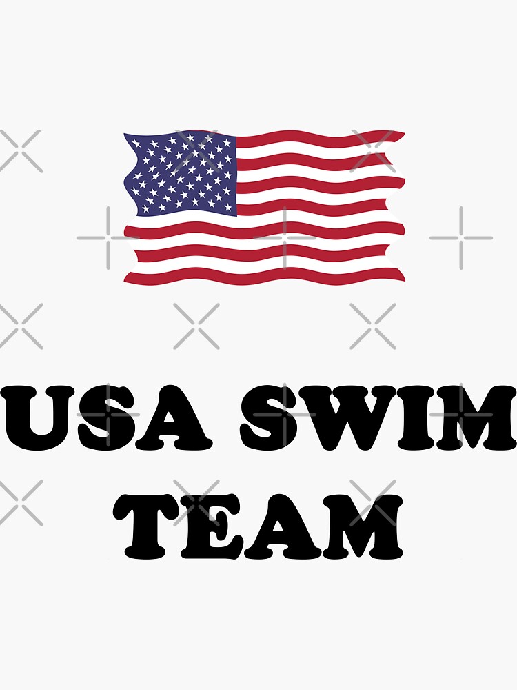 "USA SWIM TEAM" Sticker for Sale by Kryslor | Redbubble