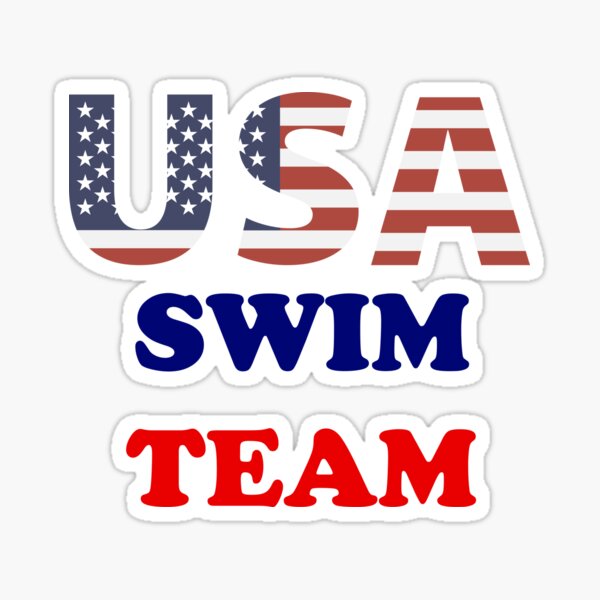 "USA SWIM TEAM" Sticker by Kryslor | Redbubble