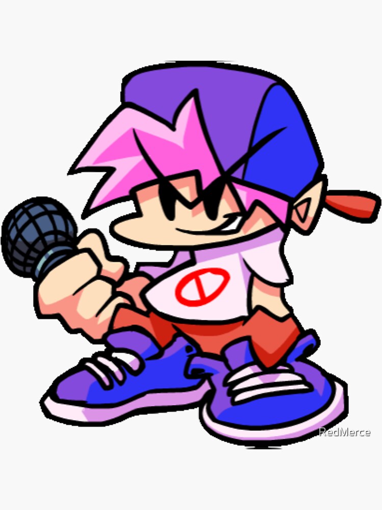 "Friday Night Funkin Boyfriend B side" Sticker by RedMerce | Redbubble