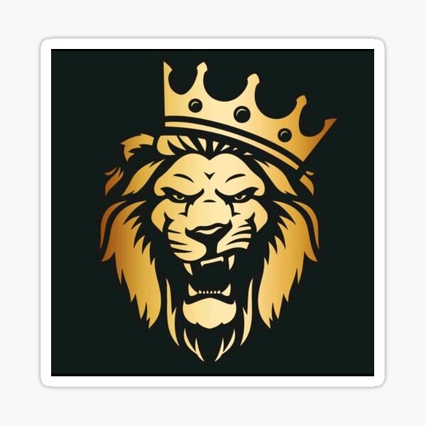 "Lion with Crown" Sticker for Sale by Aleksandr999 | Redbubble