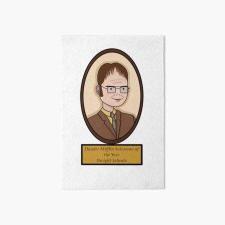 "Dwight Schrute The Office Cartoon" Art Board Print by LilyPendray ...