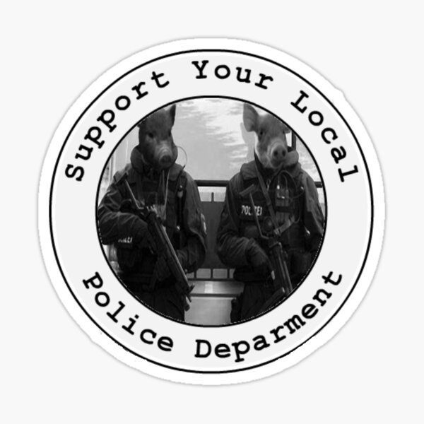 ""Support Your Local Police Department"" Sticker for Sale by karmakunta ...