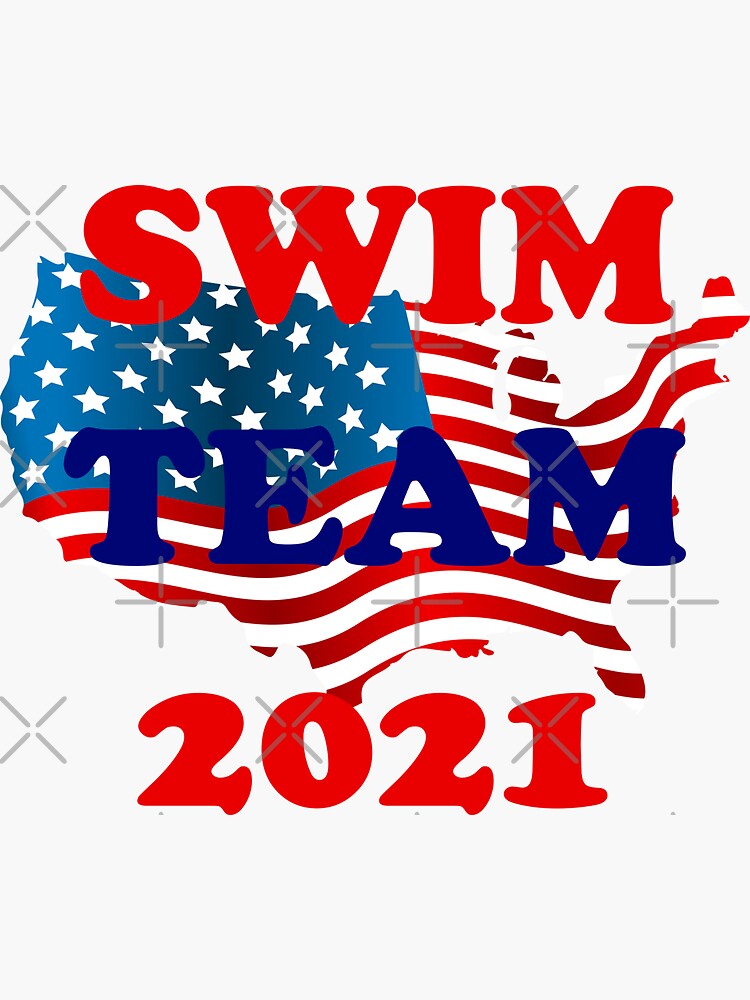 "USA SWIM TEAM" Sticker for Sale by Kryslor | Redbubble