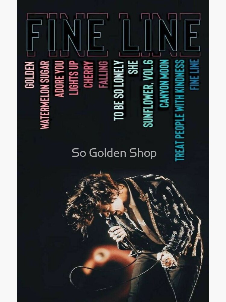 "FINE LINE poster" Sticker by michartaza | Redbubble