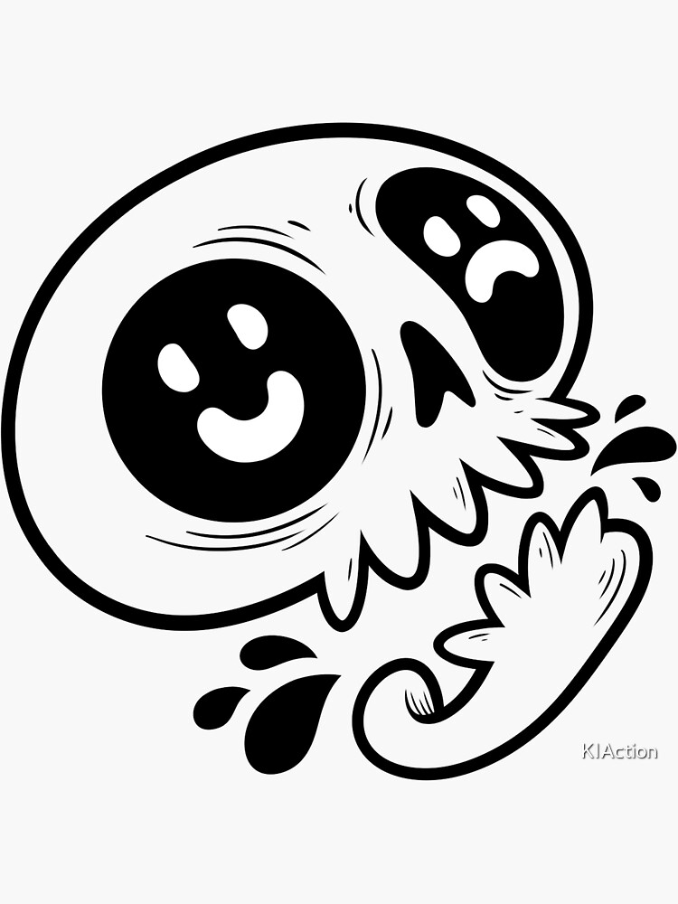 "Skeleton Sad Happy Scary Helloween" Sticker for Sale by KIAction ...
