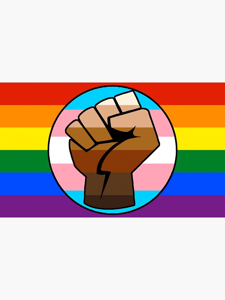 "BLM Trans Pride Flag Sticker" Sticker for Sale by AshCroww | Redbubble