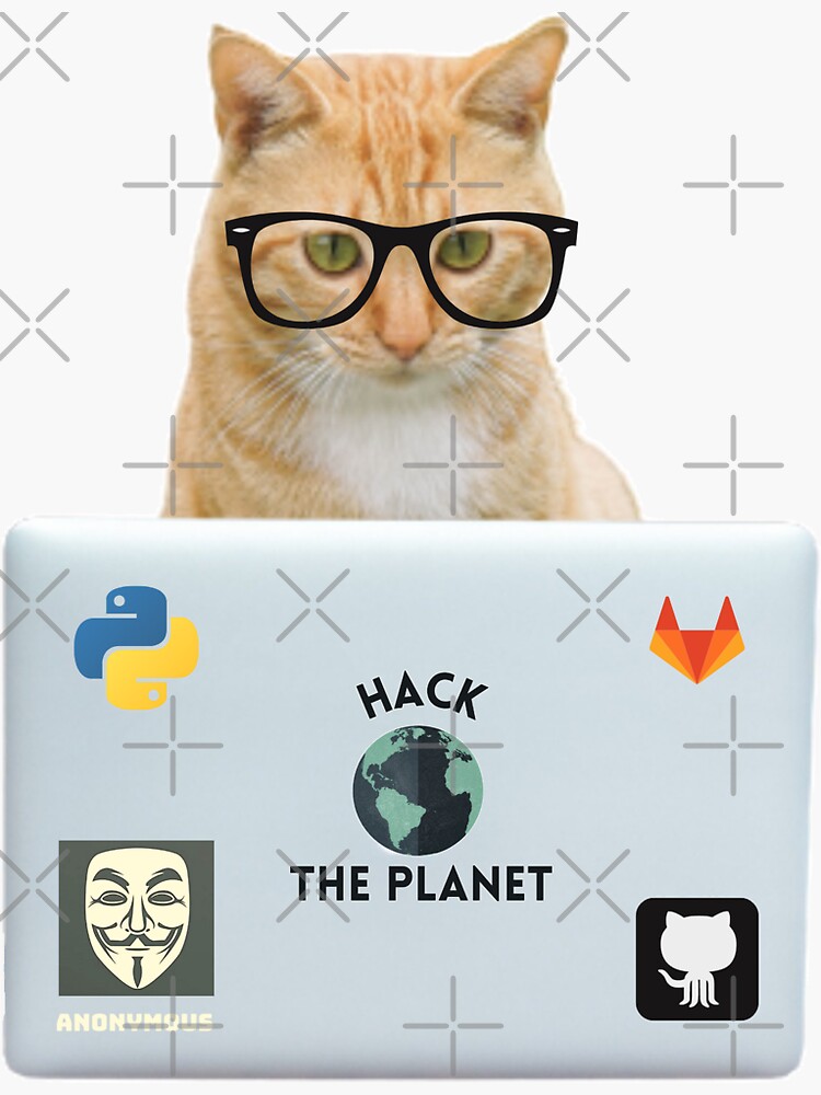 "Hacker Cat 2.0 | Hacker Cat" Sticker for Sale by leo-jess | Redbubble