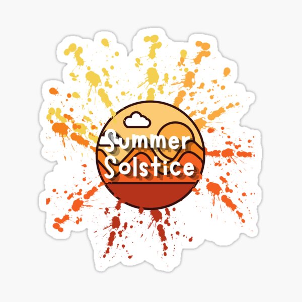 "First Day Of Summer, Summer Solstice" Sticker by SportyDogShop | Redbubble