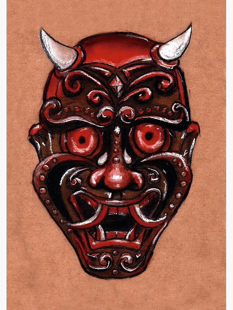 "Oni - Japanese mask" Poster by garuda-sagral | Redbubble