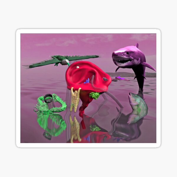 "3D Ocean Gang" Sticker by Aprigoat | Redbubble