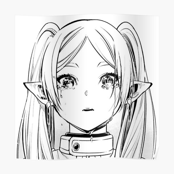 "Frieren cry" Poster by snailhunter66 | Redbubble