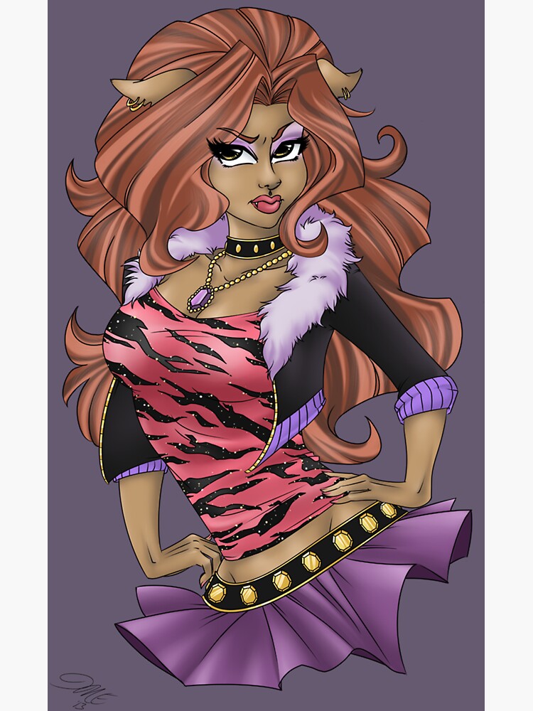 "Clawdeen Wolf Fanart " Sticker for Sale by HuntingDaphne | Redbubble