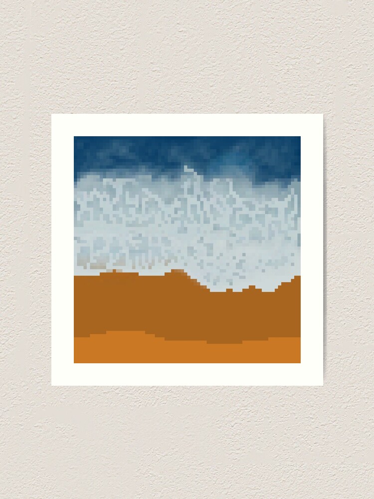 "Sea waves on beach pixel art" Art Print by tifft | Redbubble