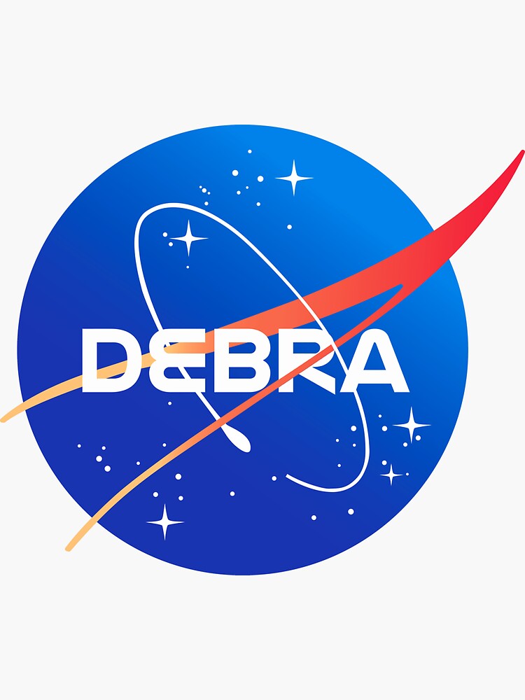 "Custom Name Nasa logo - Debra" Sticker by SappEContent | Redbubble