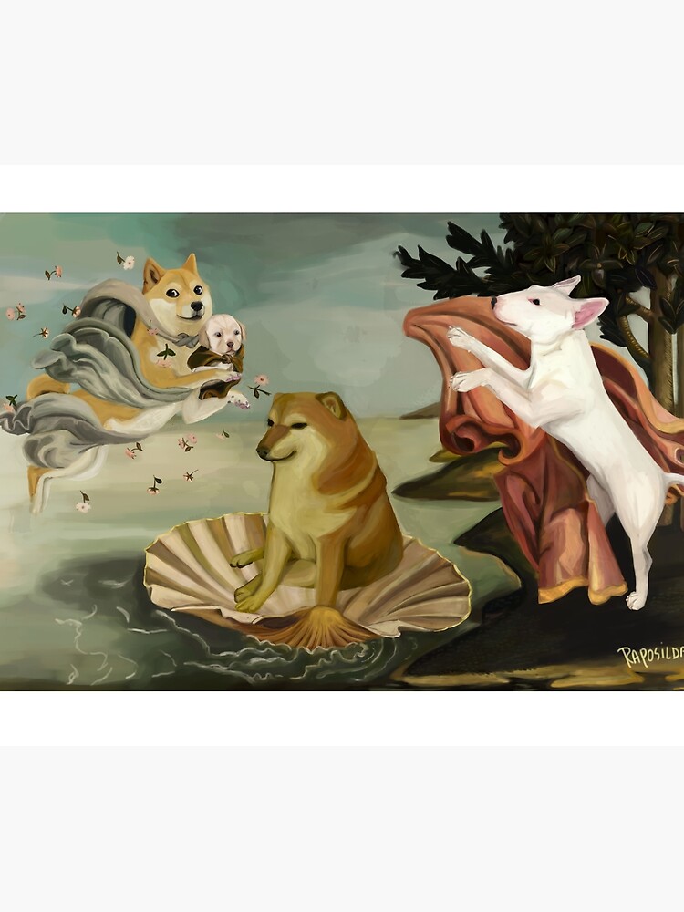 "the birmth of cheems" Throw Blanket for Sale by raposilda | Redbubble