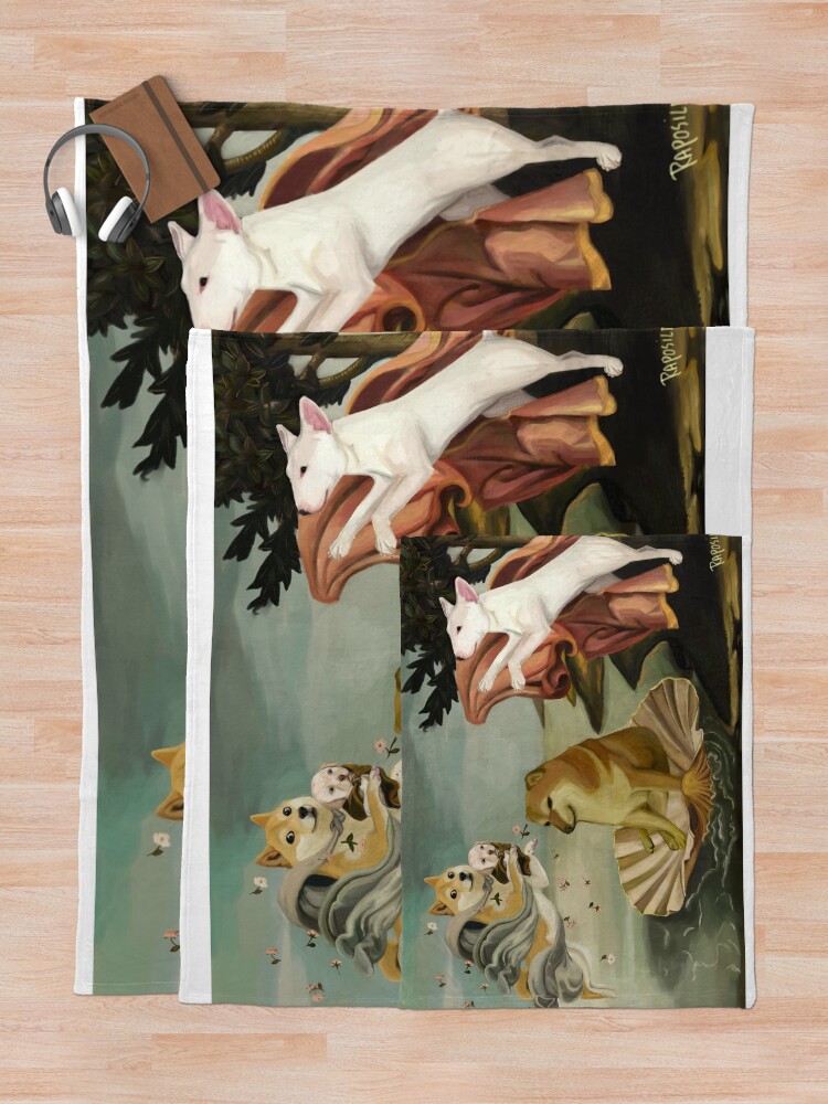"the birmth of cheems" Throw Blanket for Sale by raposilda | Redbubble