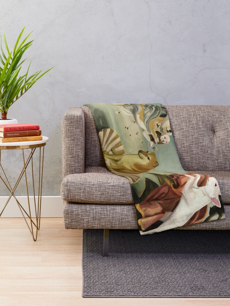"the birmth of cheems" Throw Blanket for Sale by raposilda | Redbubble