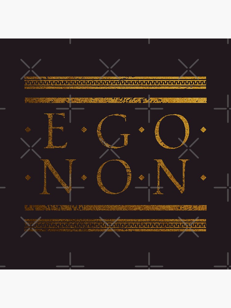 "Ego Non, Not I, Ancient Latin Roman Motto" Sticker for Sale by ...