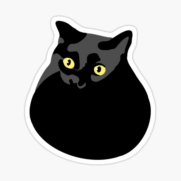 "Black Cat Blob" Sticker by Spellhammer | Redbubble