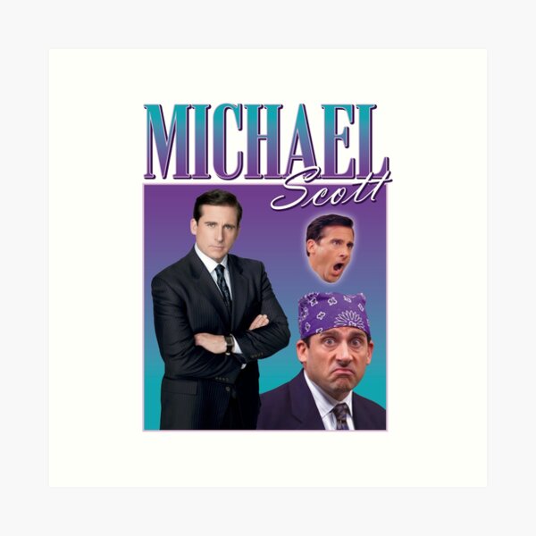 "Michael Scott Prison Mike 80s - 80s style" Art Print by marypicker ...