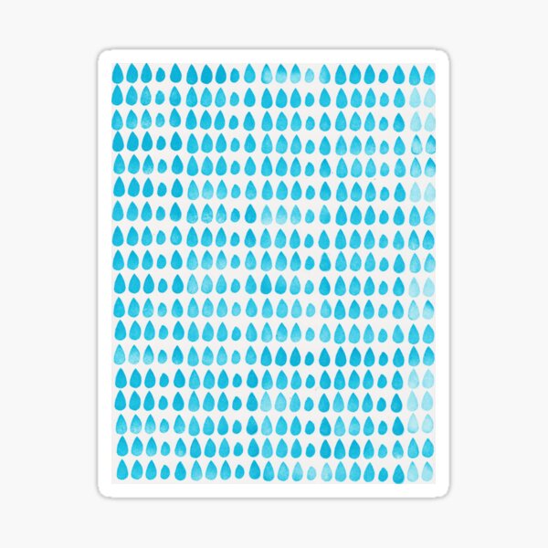 "Raindrops" Sticker for Sale by StencilPrints | Redbubble
