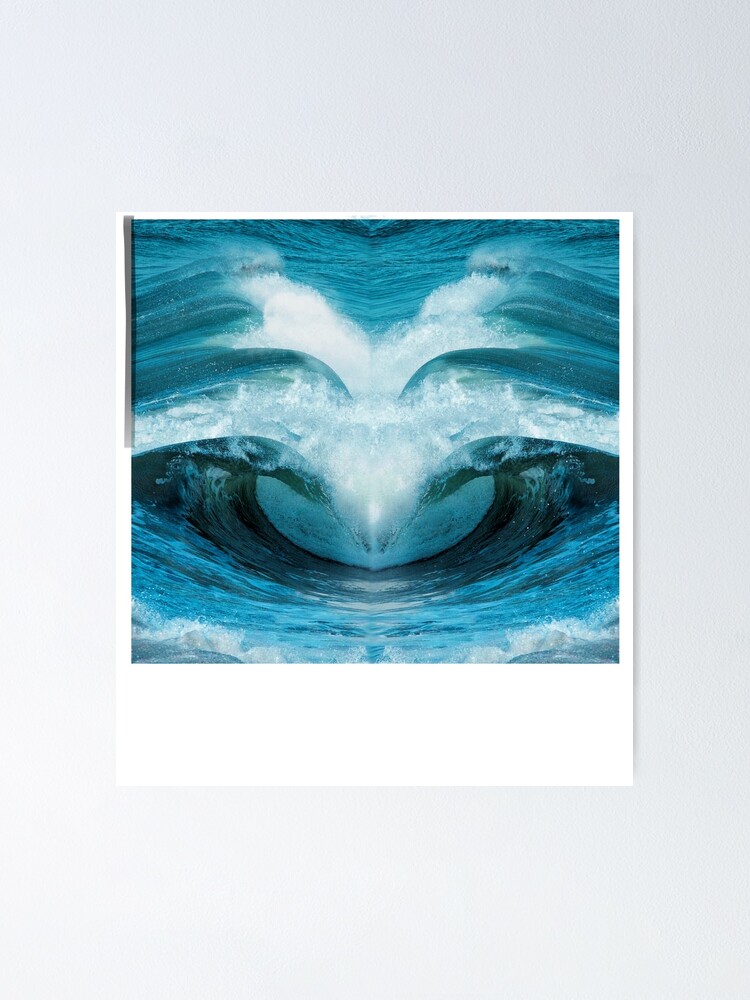 "Wave, ocean blue " Poster by reehaz | Redbubble