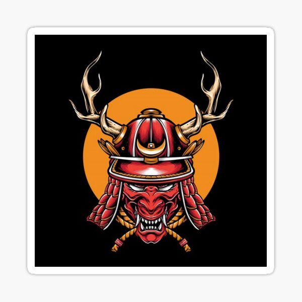 "kabuto samurai head armor" Sticker by romio006 | Redbubble