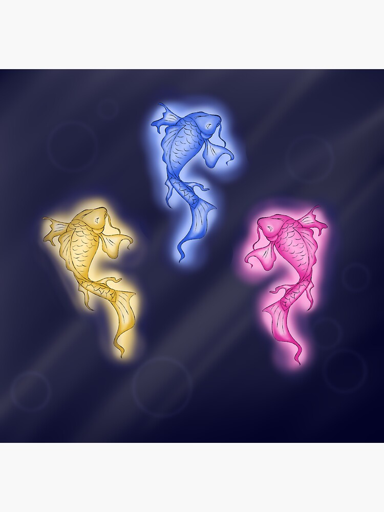 "Glowing Koi Fish" Sticker for Sale by jayjasztrab | Redbubble