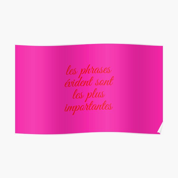 "the obvious sentences are the most important." Poster for Sale by ...