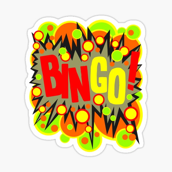 "sound effect -BINGO!" Sticker by sandpiperstudio | Redbubble
