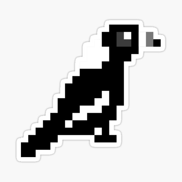 "Pixel Art Australian Magpie" Sticker for Sale by Sauropsida | Redbubble