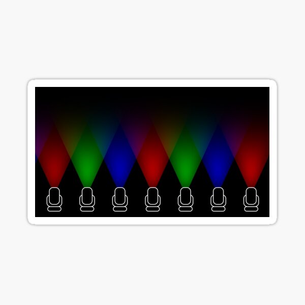 "RGB Stage Lights" Sticker for Sale by McTarts | Redbubble