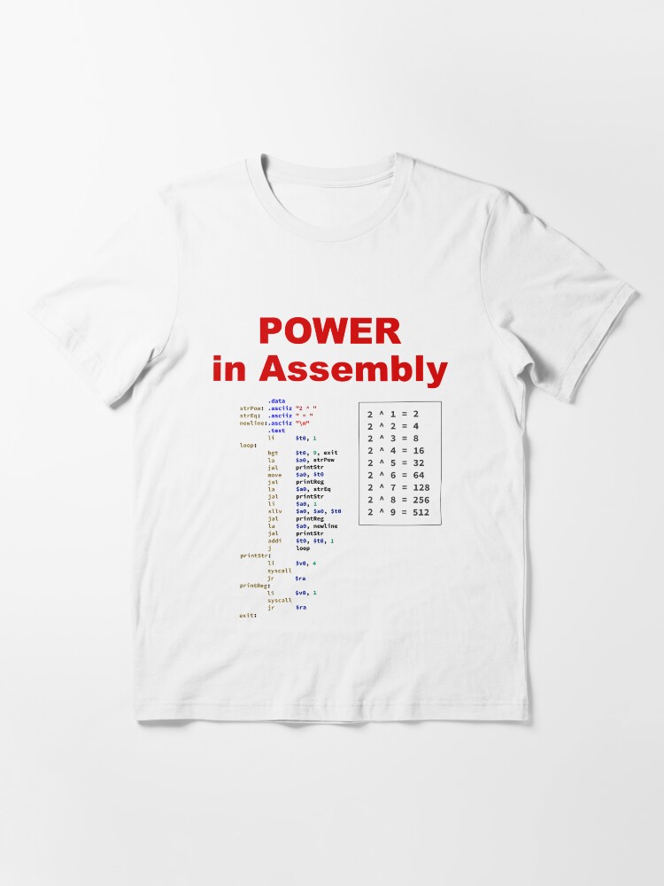 "Assembly source code that outputs powers of two, dark, Software Engineer, Computer Science ...