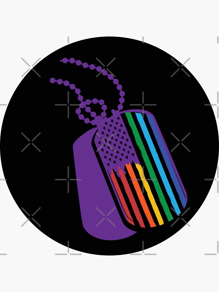 "Pride Dog Tags with Rainbow USA Flag - Pride" Sticker for Sale by ...