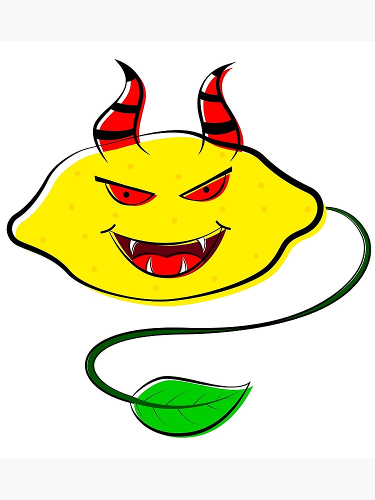 "Lemon monster yellow devil tail green" Poster by ARTSign99 | Redbubble