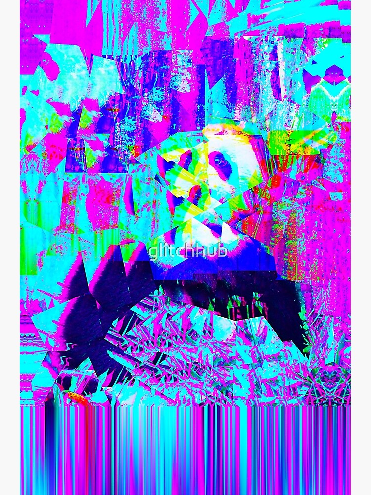 "Cute Panda Bear Glitch Art" Poster by glitchhub | Redbubble
