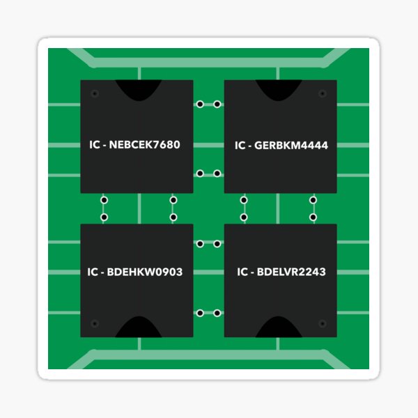 "Integrated circuit" Sticker by Davy-Jones99 | Redbubble