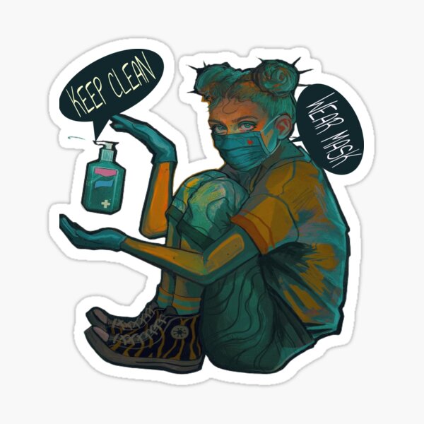 "KEEP CLEAN" Sticker for Sale by chait123 | Redbubble