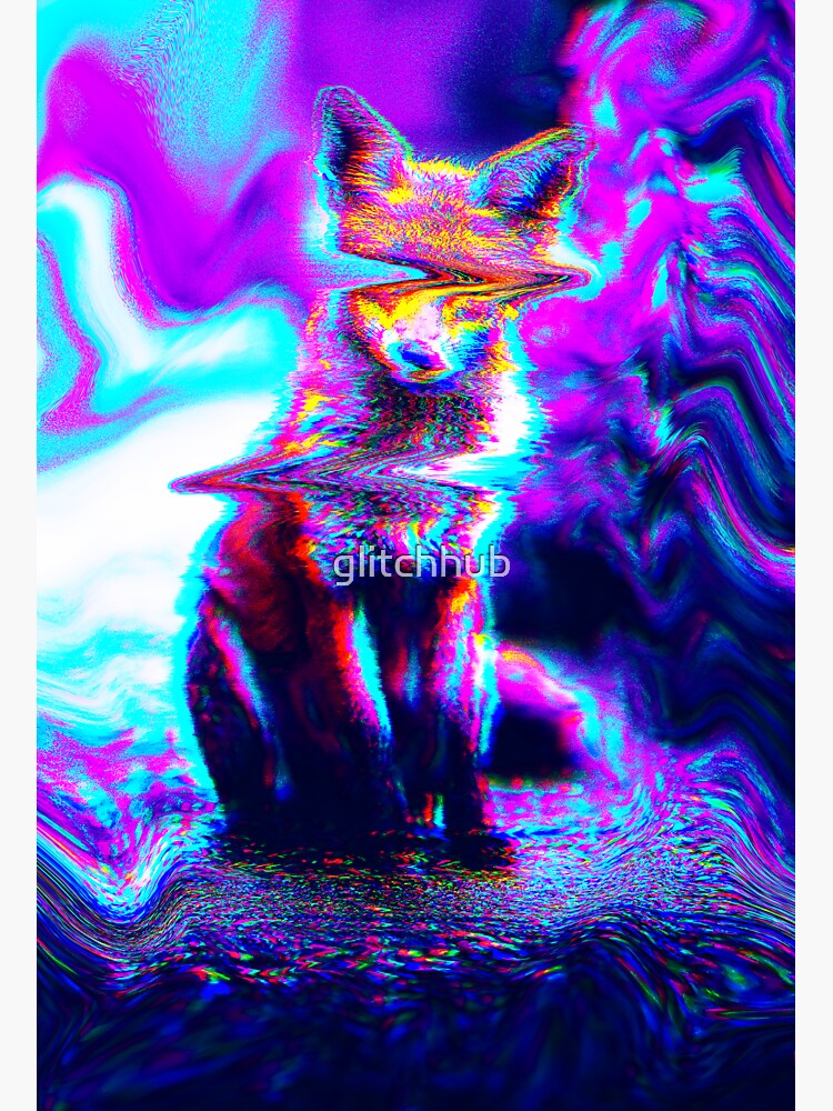 "Fox Glitch Art" Sticker for Sale by glitchhub | Redbubble